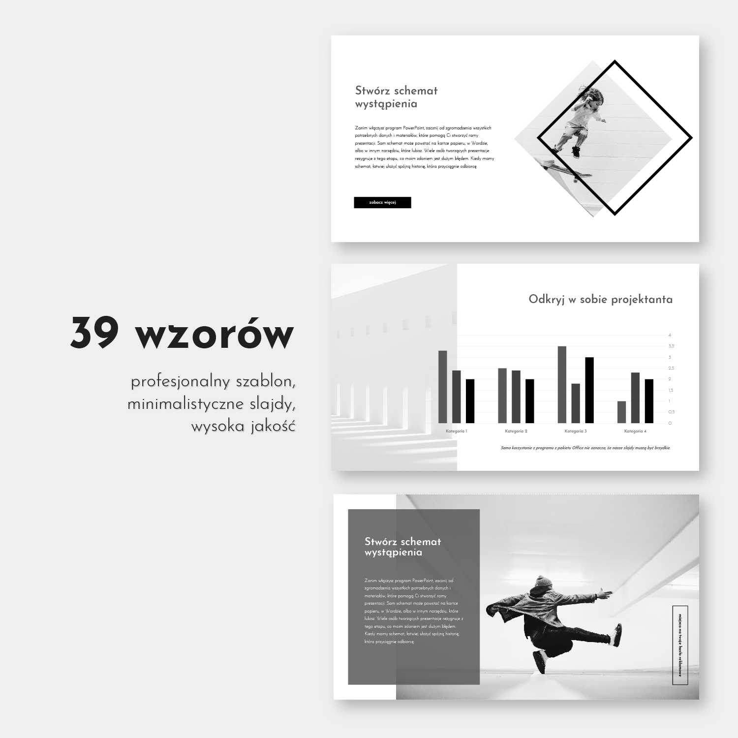 Nowoczesna prezentacja PowerPoint z elementami roślinnymi - Szablon